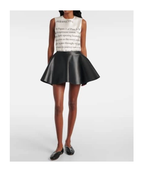 J.W.ANDERSON Solid-color Leather Miniskirt