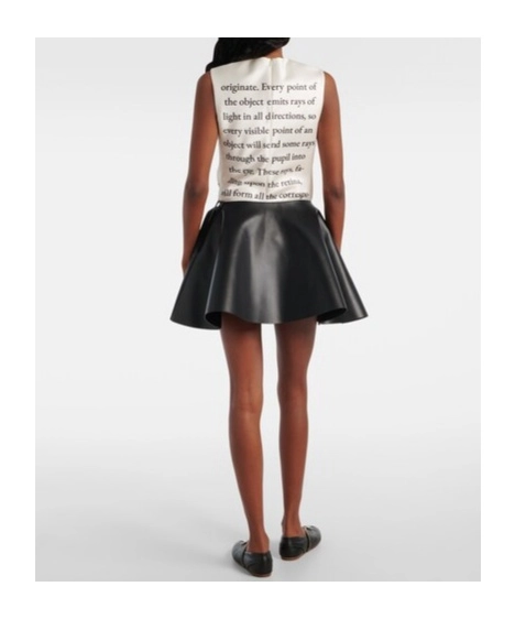 J.W.ANDERSON Solid-color Leather Miniskirt
