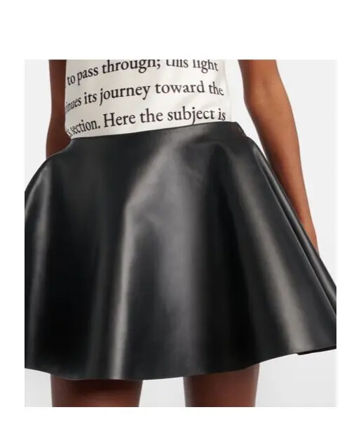 J.W.ANDERSON Solid-color Leather Miniskirt