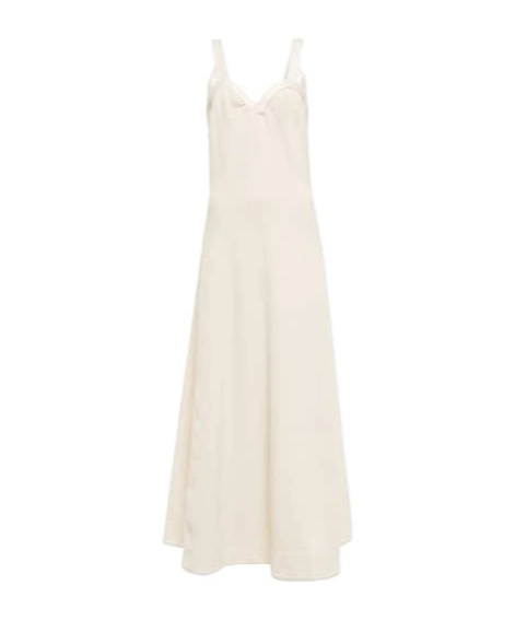 JIL SANDER Cotton-blend Midi Dress - White