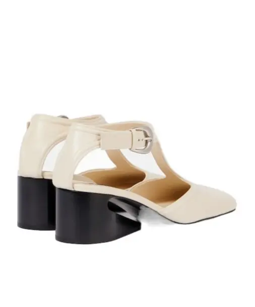 JIL SANDER Leather Mary Jane Pumps