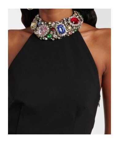 AREA Crystal-embellished Minidress