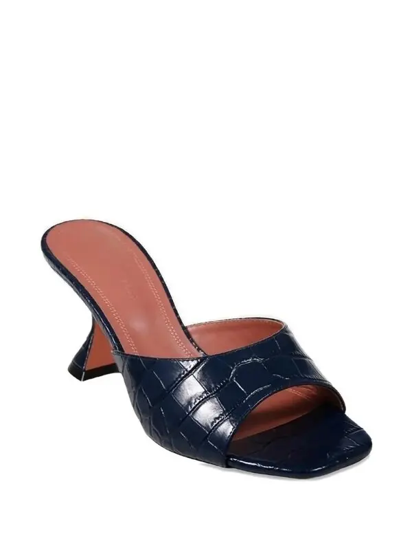 Amina Muaddi Crocodile-embossed Cutout Sandals
