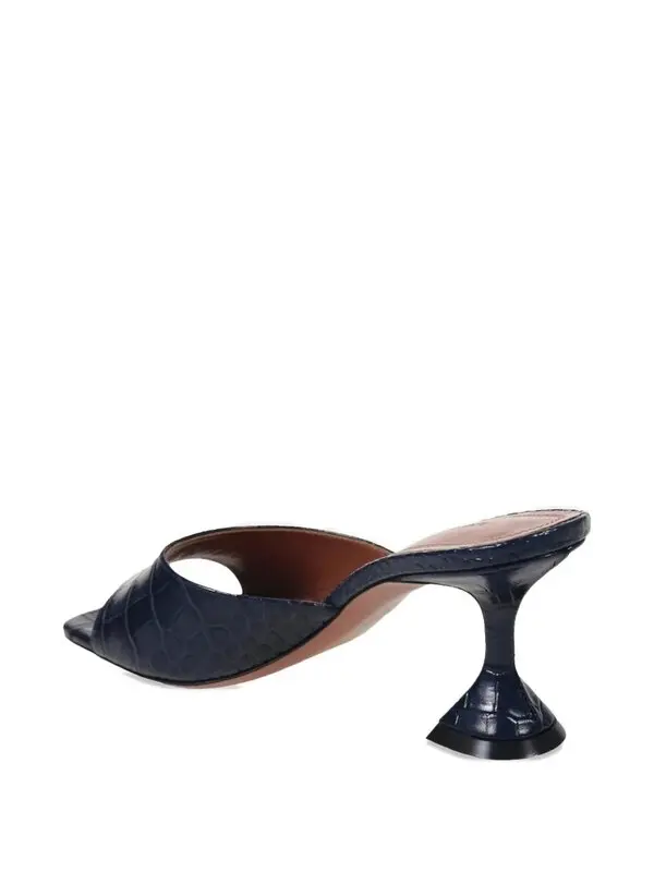 Amina Muaddi Crocodile-embossed Cutout Sandals