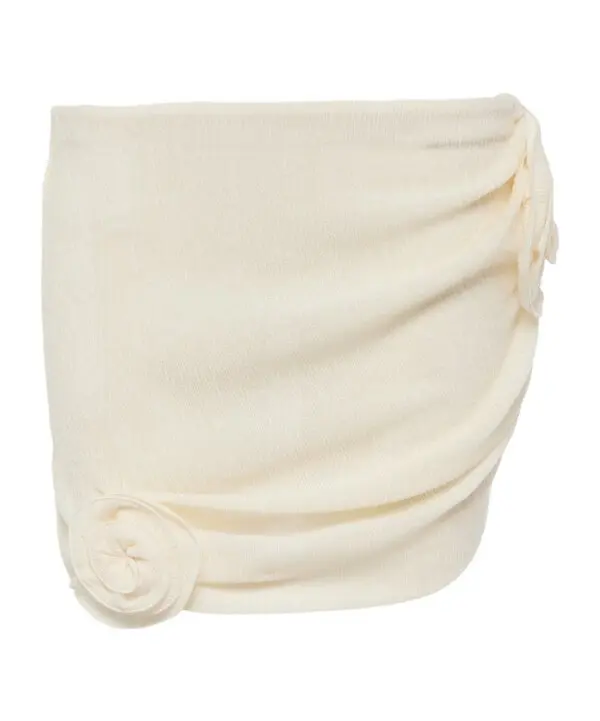 Magda Butrym Floral Appliqué Crepe Mini Skirt