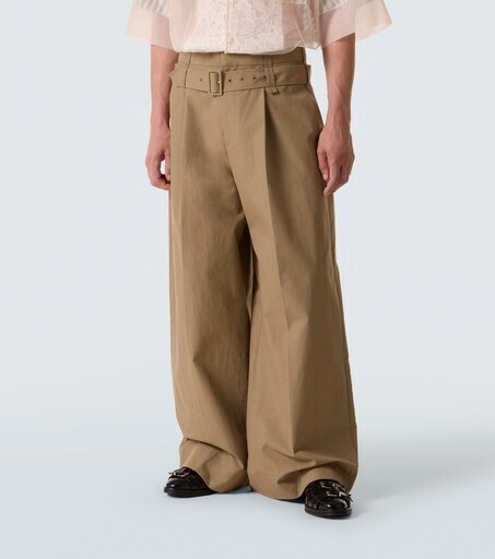 Simone Rocha Cotton-blend Canvas Wide-leg Pants