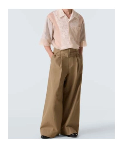Simone Rocha Cotton-blend Canvas Wide-leg Pants