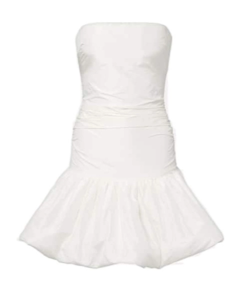 ROTATE BY BIRGER CHRISTENSEN Bridal Silk Taffeta Mini Dress