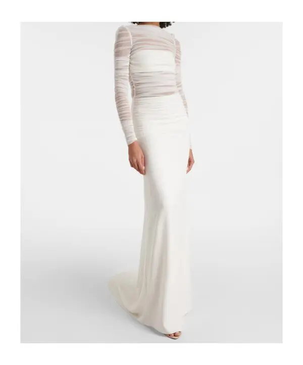 Christopher Esber Veiled Silk Tulle Gown