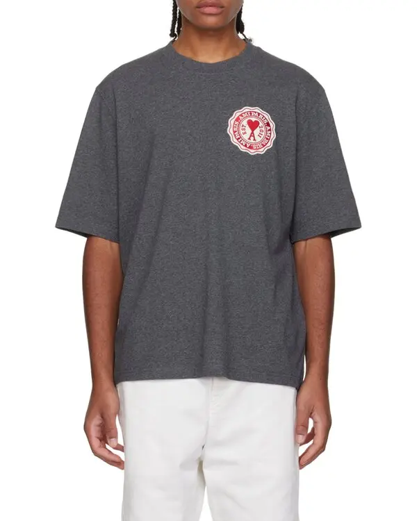 AMI Paris Logo-patch Oversized T-shirt