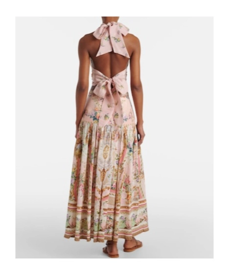 Camilla Gathered Linen And Silk Maxi Skirt