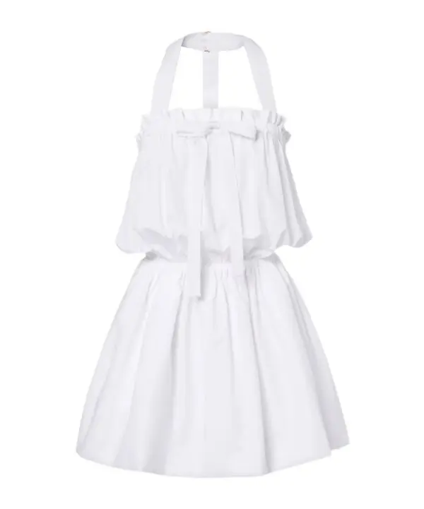 PATOU Halterneck Cotton Minidress
