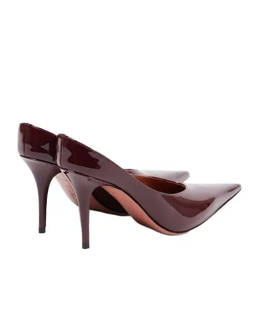 Amina Muaddi Patent Leather Mules