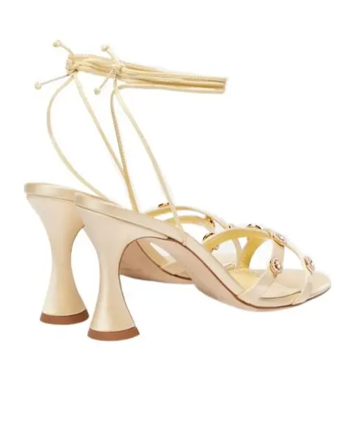 Manolo Blahnik Embellished Satin Sandals
