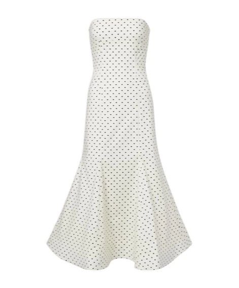 ROTATE BY BIRGER CHRISTENSEN Amadelle Cotton-blend Midi Dress - White