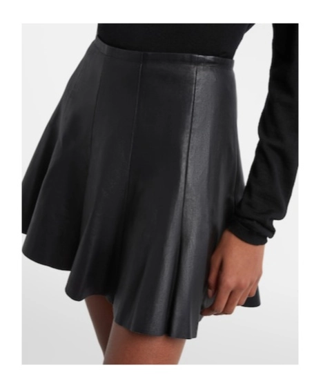Stouls Mila Lamb Leather Miniskirt - Black