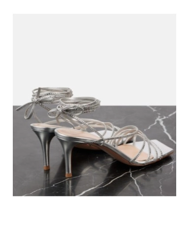 GIANVITO ROSSI Versatile Multi-layer Rhinestone Square-toe High Heel Sandals