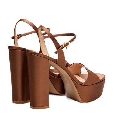 GIANVITO ROSSI Satin Crêpe Platform Sandals