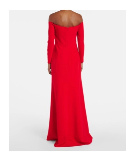Carolina Herrera Off-shoulder Draped Crêpe Gown