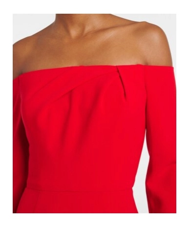 Carolina Herrera Off-shoulder Draped Crêpe Gown