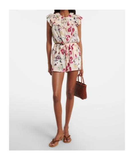 Ulla Johnson Aurielle Floral Silk Shorts - White