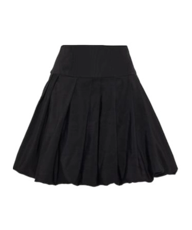 Oscar De La Renta Pleated Cotton-blend Skirt