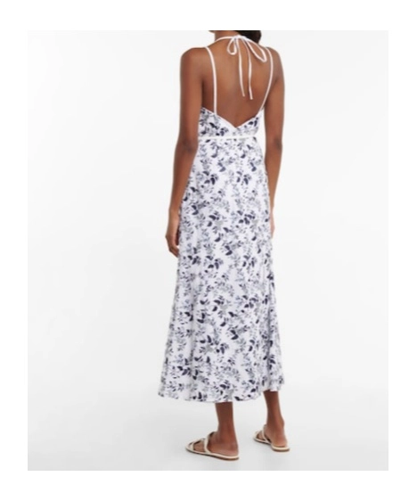 Erdem Embroidered Linen Midi Dress