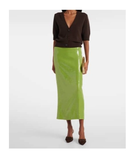Oscar De La Renta Sequined Pencil Skirt