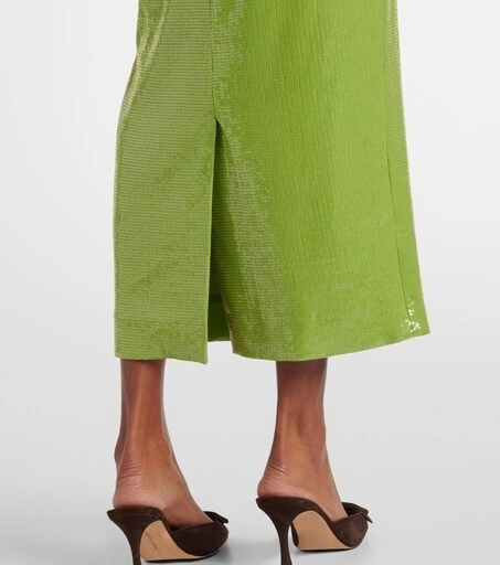 Oscar De La Renta Sequined Pencil Skirt