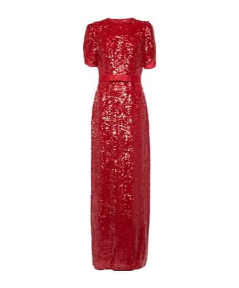 Erdem Bow-detail Sequined Maxi Dress