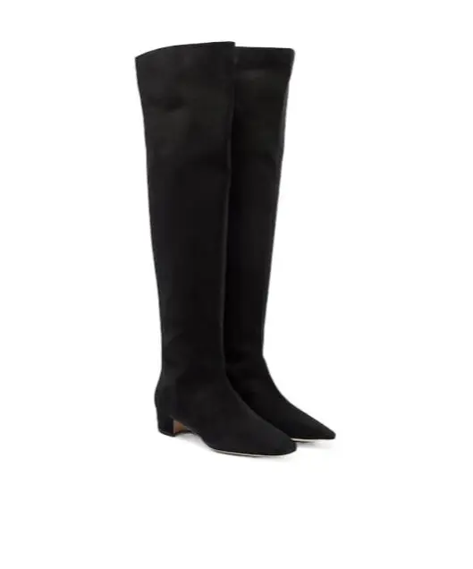 Manolo Blahnik Gore Suede Over-the-knee Boots - Black