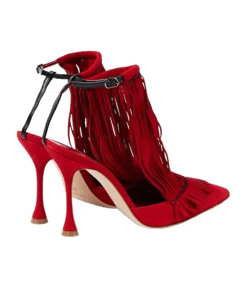 Manolo Blahnik Solid Color Suede Pumps