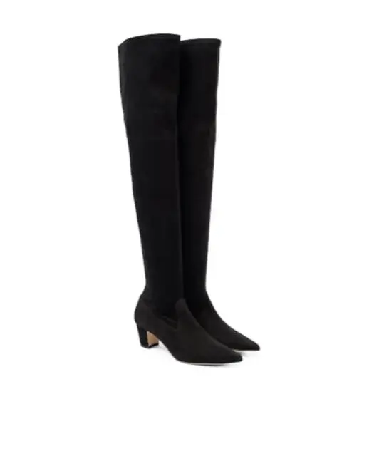 Manolo Blahnik Lupasca 55 Suede Over-the-knee Boots