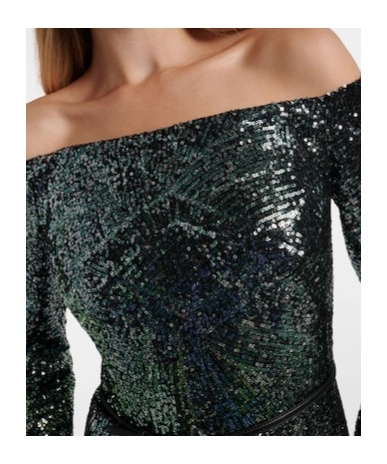 Elie Saab Ombré Sequined Silk-blend Gown
