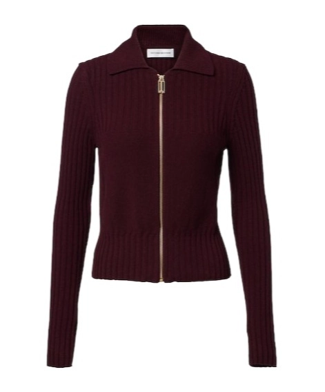 Victoria Beckham Wool And Cashmere-blend Zip-up Cardigan - Brown
