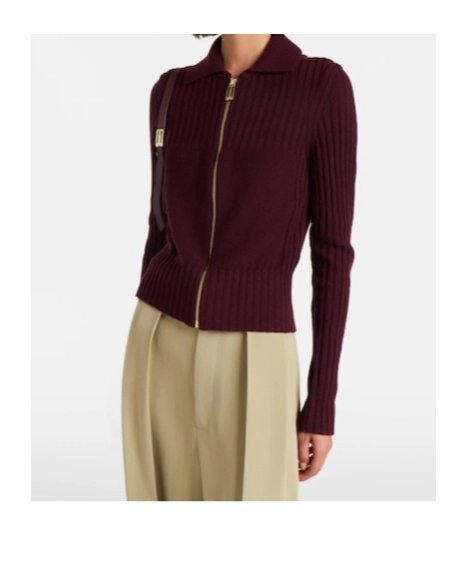 Victoria Beckham Wool And Cashmere-blend Zip-up Cardigan