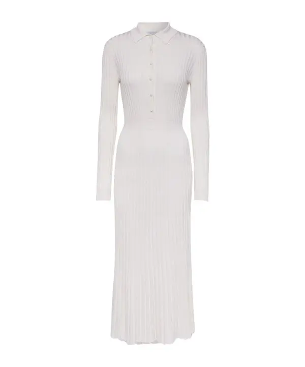 Gabriela Hearst Ardor Silk And Cashmere Maxi Dress - White