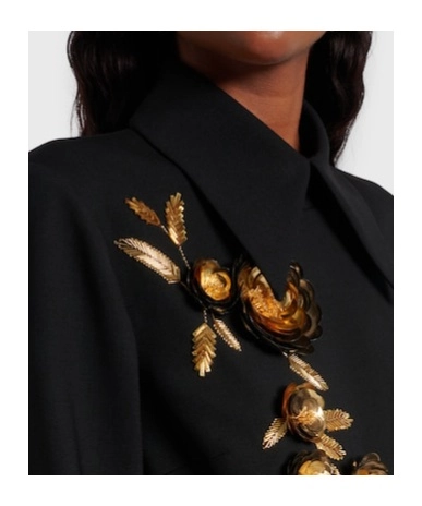 Carolina Herrera Embellished Wool-blend Shift Dress