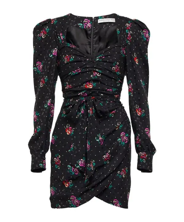 Alessandra Rich Floral Silk Minidress