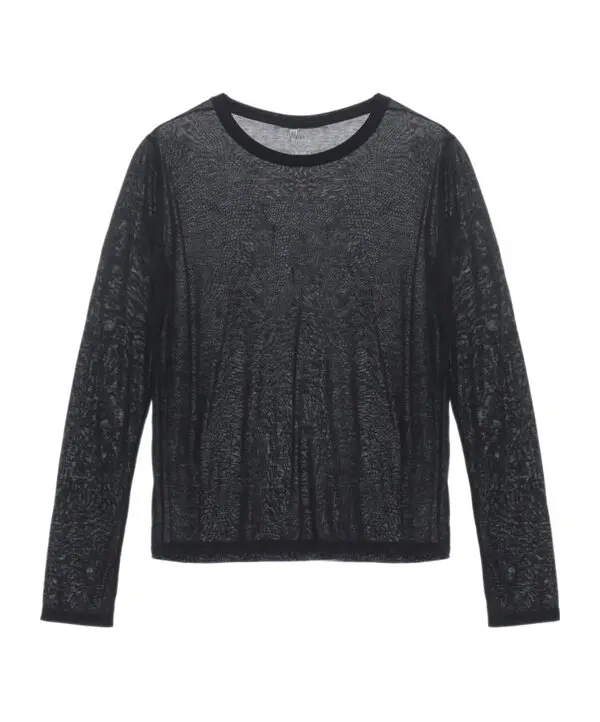 BASERANGE Crew Neck Long-sleeved T-shirt - Black