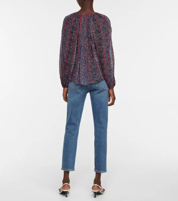 Ulla Johnson Deetra Floral Silk Blouse