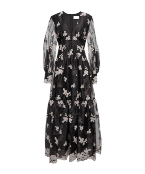 Erdem Tabetha Floral Embroidered Silk Dress