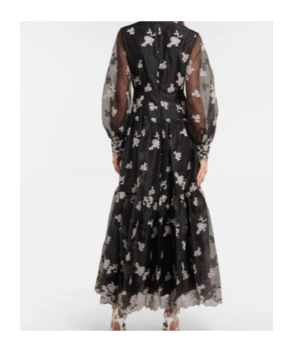 Erdem Tabetha Floral Embroidered Silk Dress
