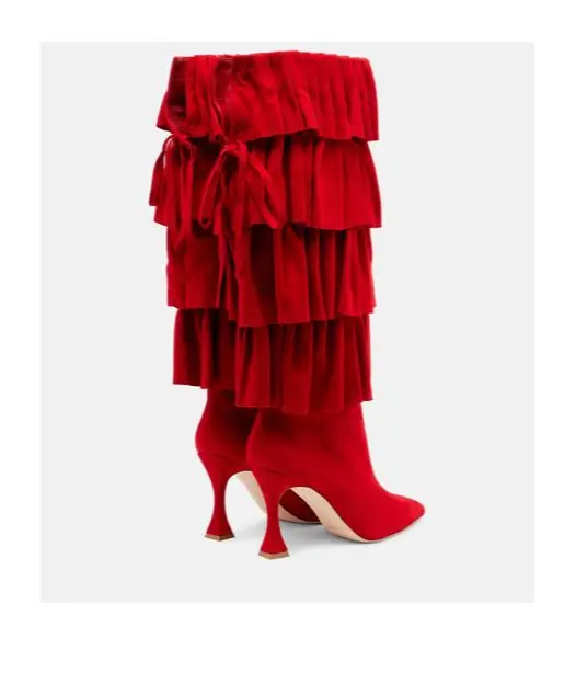 Manolo Blahnik Miralone 90 Suede Knee-high Boots