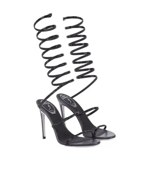Rene Caovilla Cleo Embellished Leather Sandals