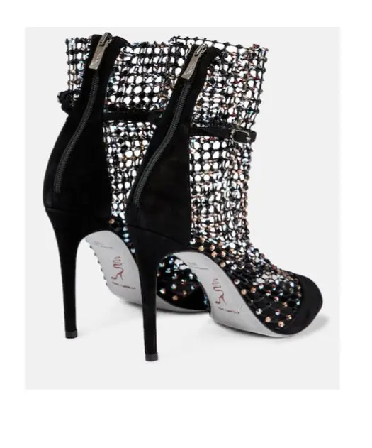Rene Caovilla Galaxia Embellished Suede Sandals