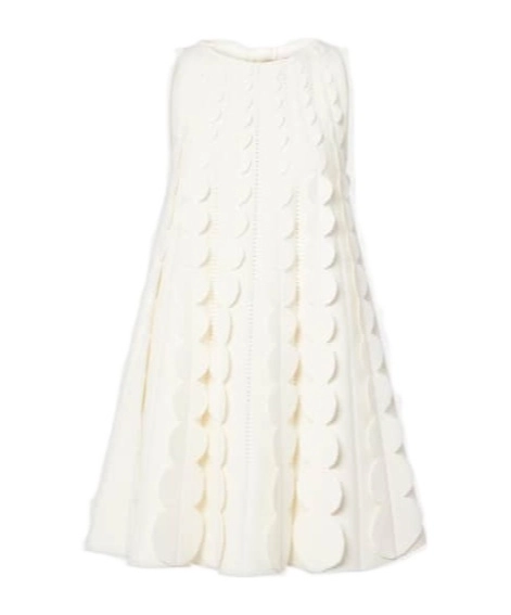 Oscar De La Renta Abstract Brushstroke Midi Dress - White