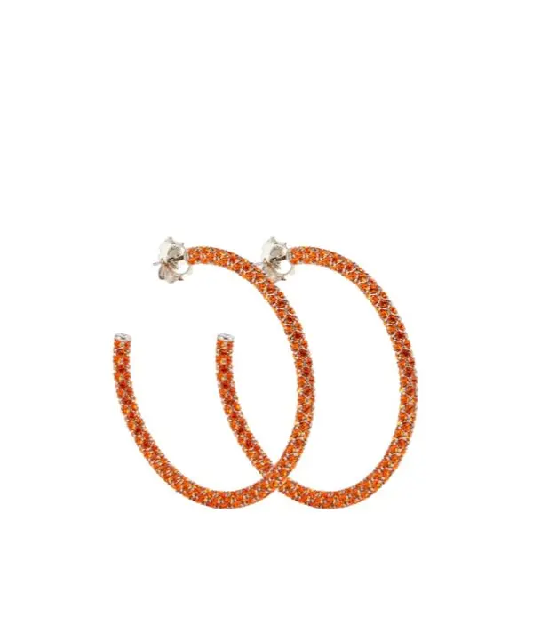 Amina Muaddi Cameron Large Earrings - Yellow