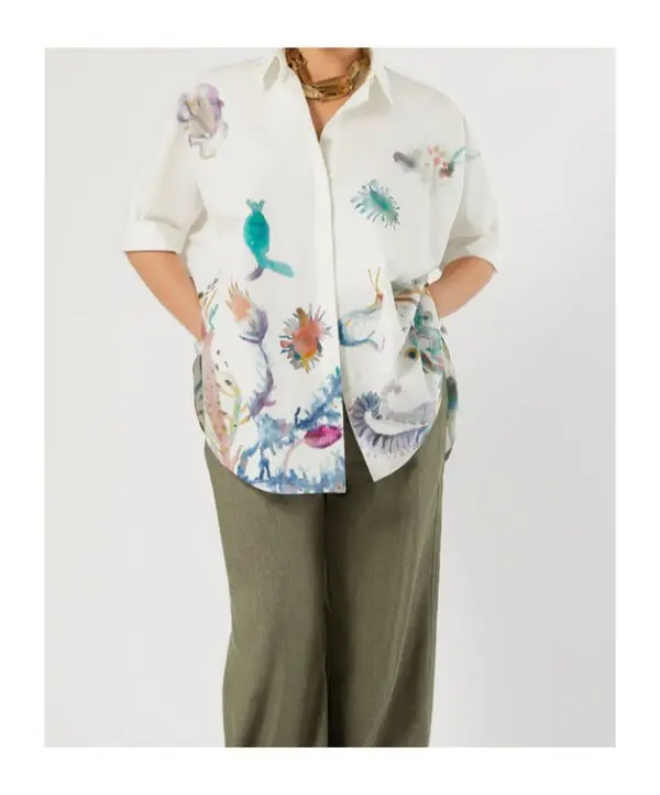 Marina Rinaldi Cotton Poplin Tunic