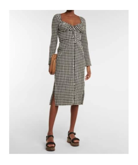 Altuzarra Gingham Cotton And Silk Dress